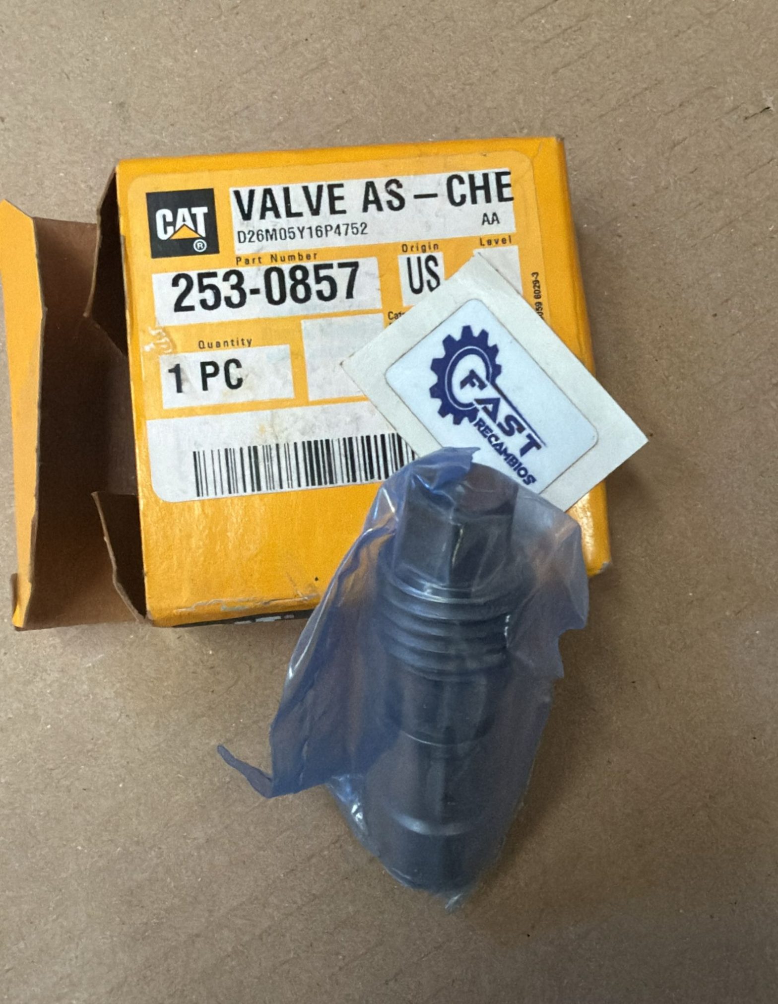 Caterpillar 253-0857 Valve As-Che - Fast Recambios